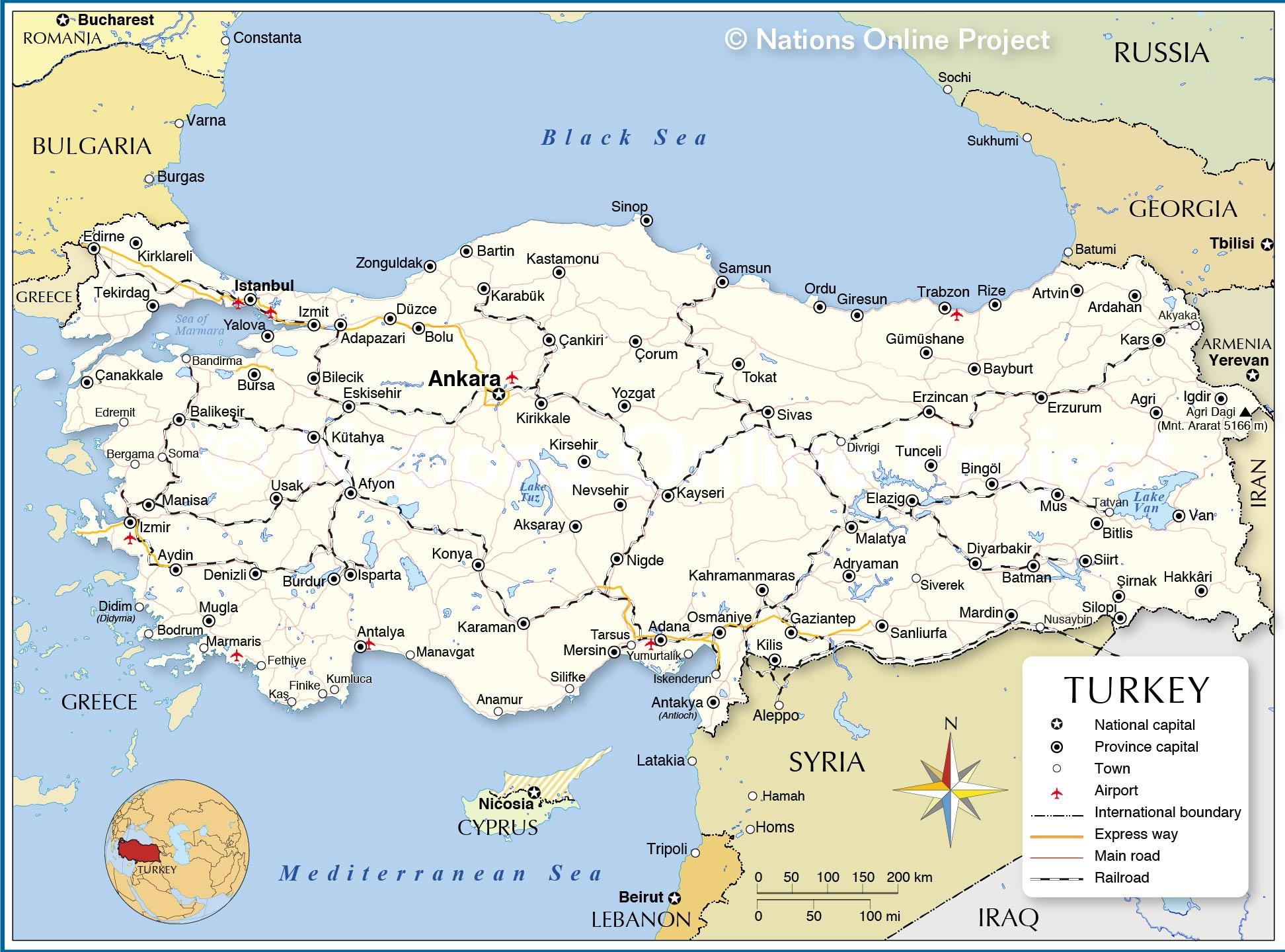 Esboco Do Mapa Do Pais Da Turquia Mapa Plano E Pontilhado Da Turquia